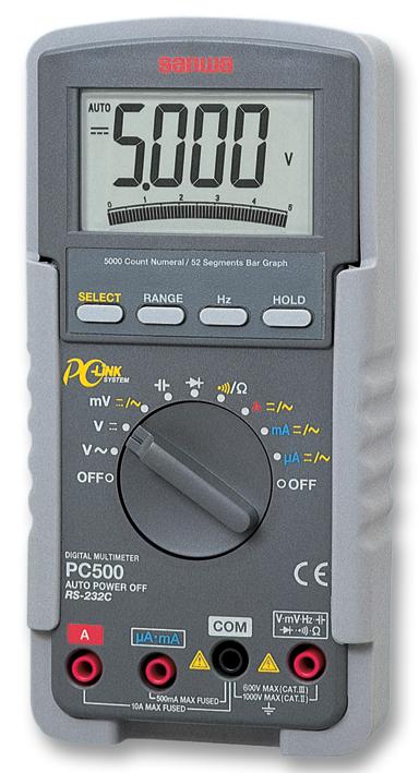 PC 500A - Sanwa - Handheld Digital Multimeter, 5000 Count, Average