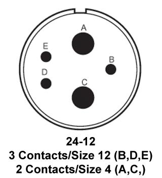 MS3106F24-12PW - Itt Cannon - Circular Connector, MIL-DTL-5015 Series ...