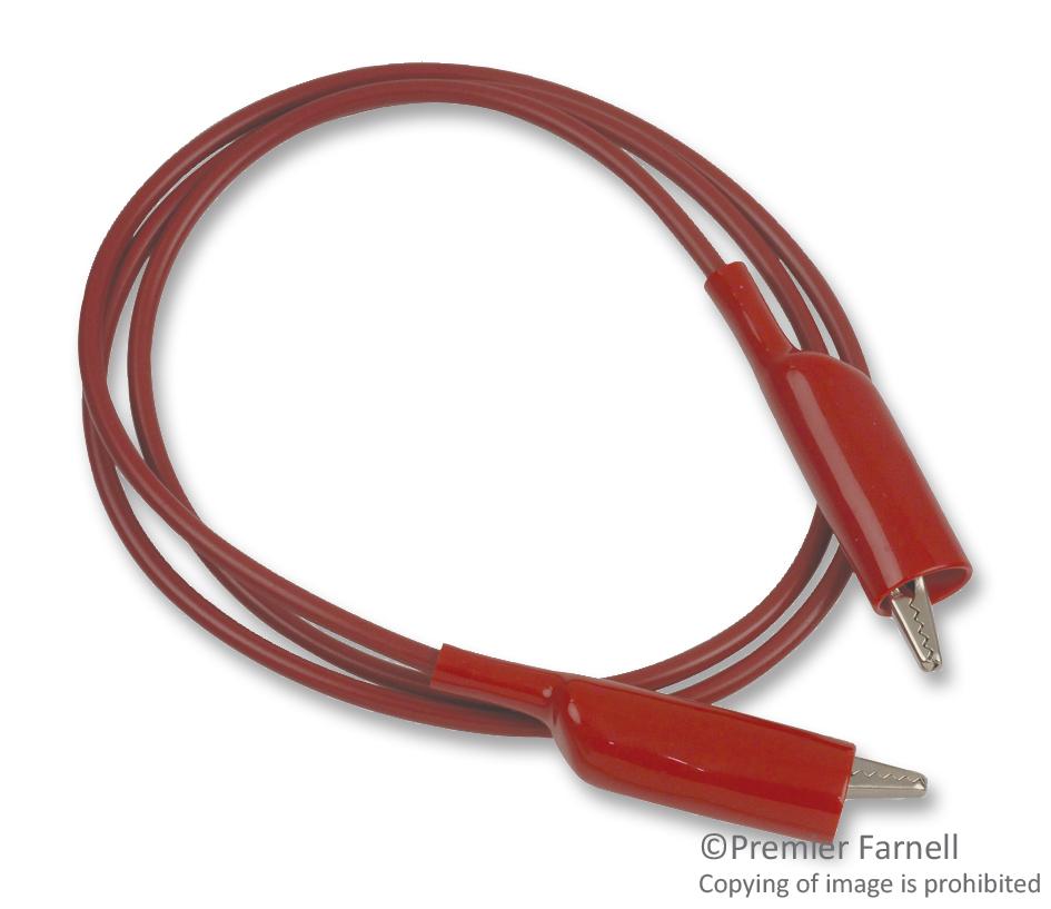 AL-B-36-2 - Pomona - Test Lead, Crocodile Clip to Crocodile Clip, Red