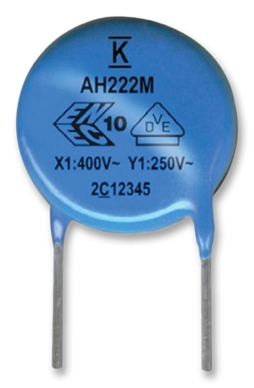 C931U222MUWDBA7317 - Kemet - Ceramic Suppression Capacitor, Disc, 2200 pF