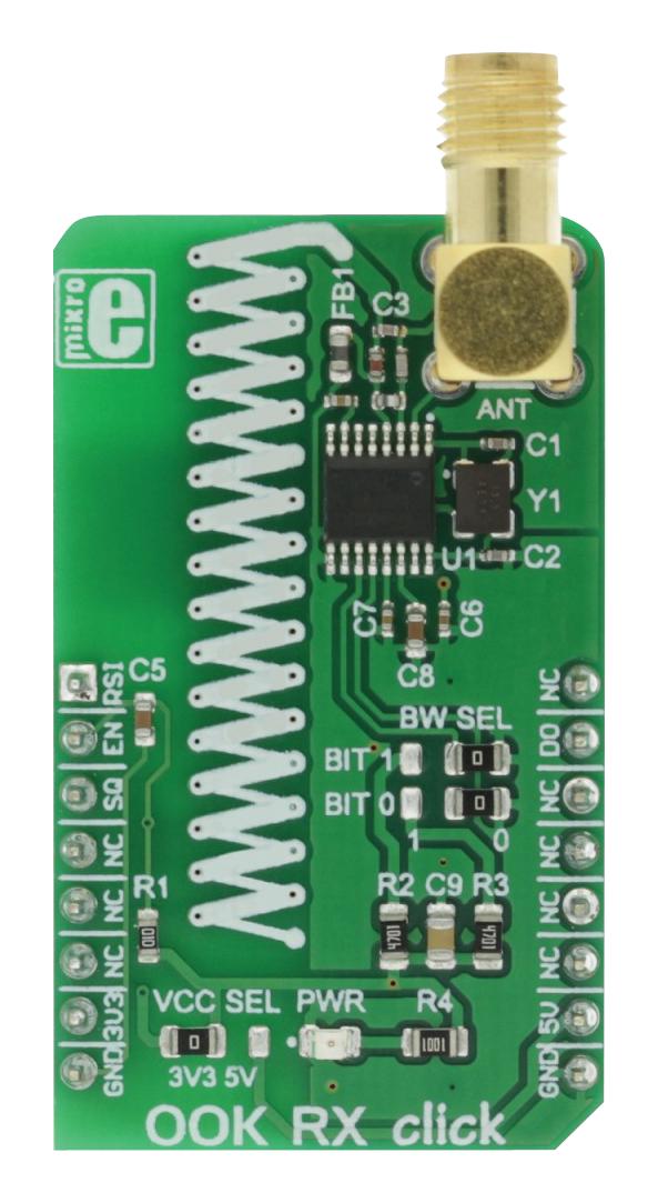 MIKROE-2902 - Mikroelektronika - Add-On Board, OOK Rx Click Board, mikroBUS Connector