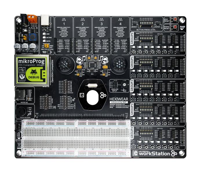 MIKROE-3017 - Mikroelektronika - Development Kit, Hexiwear Workstation, Wearables Development
