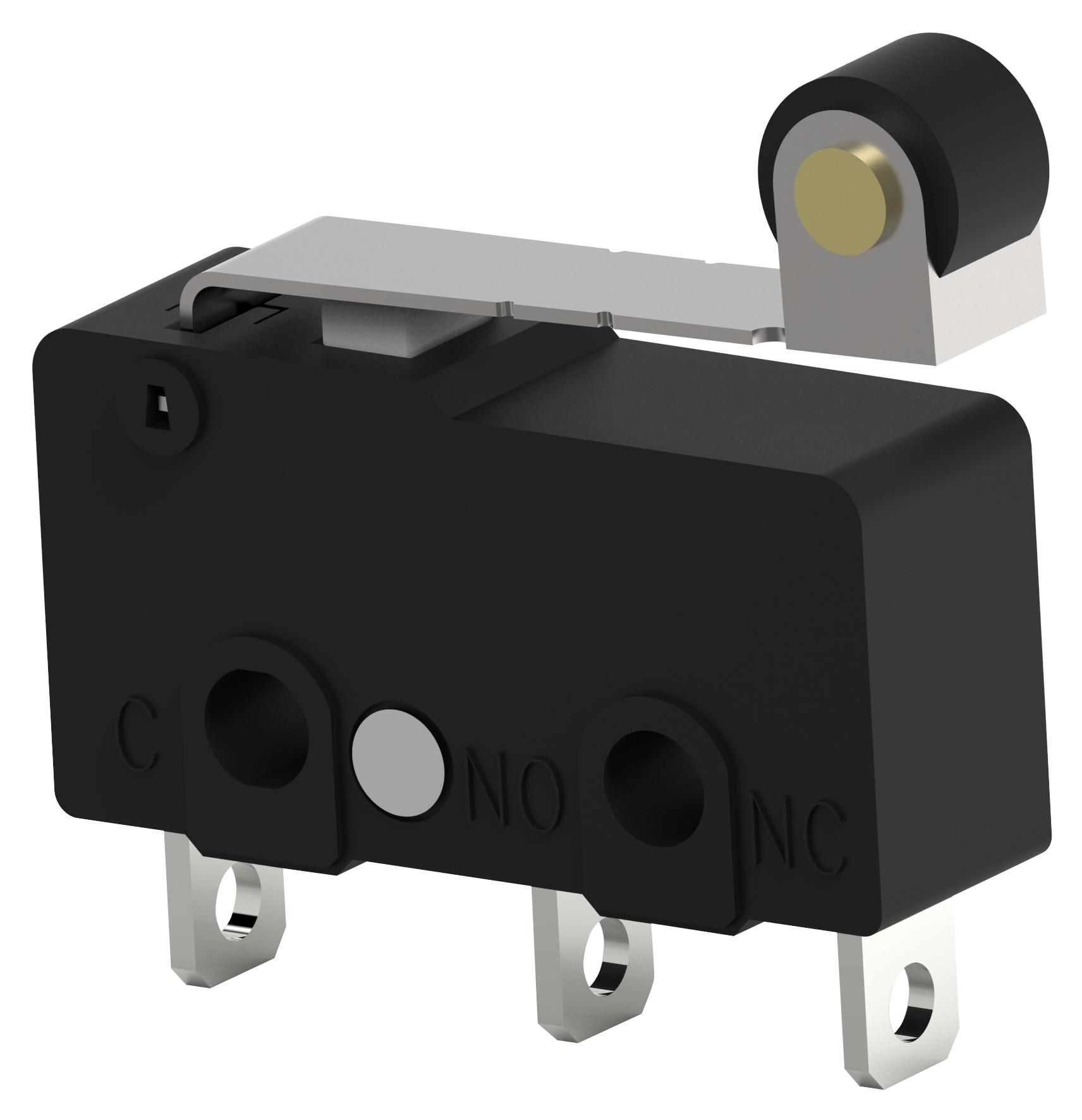 D2F-01L2-D3 - Omron Electronic Components - Microswitch, Ultra Subminiature, Hinge Roller Lever