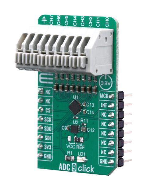 MIKROE-4105 - Mikroelektronika - Click Board, ADC 9 Click, ADC