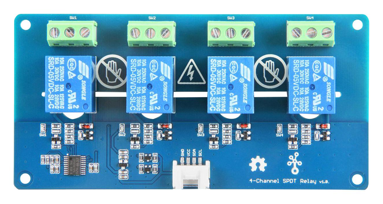 103020133 - Seeed Studio - SPDT Relay Board, SRD-05VDC-SL-C, Arduino ...