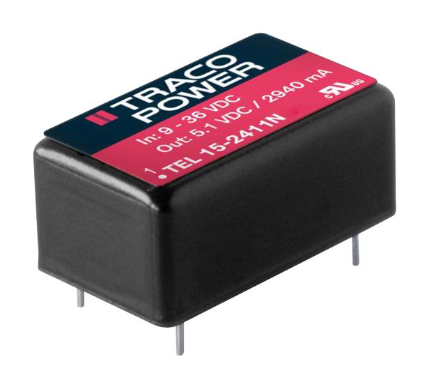 TEL 15-1213N - Traco Power - Isolated Through Hole DC/DC Converter, ITE, 2:1