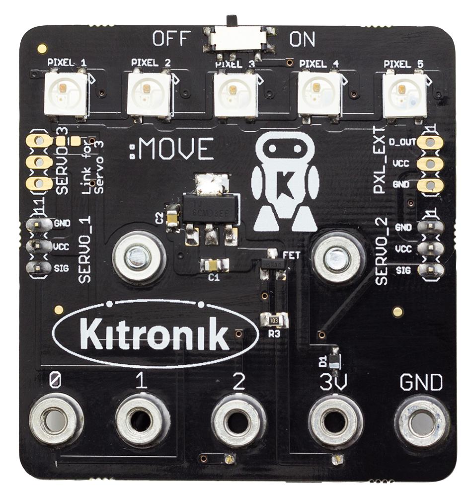 5623 - Kitronik - Development Board, Servo:Lite Board for micro:bit, 3 ...