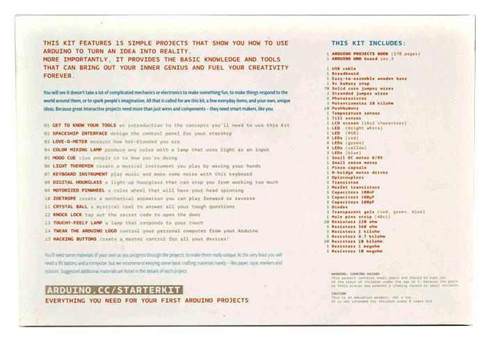 K000007 - Arduino - Starter Kit, Arduino UNO, Projects Book