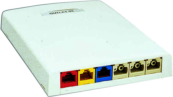 CBX2IW-AY - Panduit - SURFACE MOUNT BOX, PLASTIC, 2 MOD