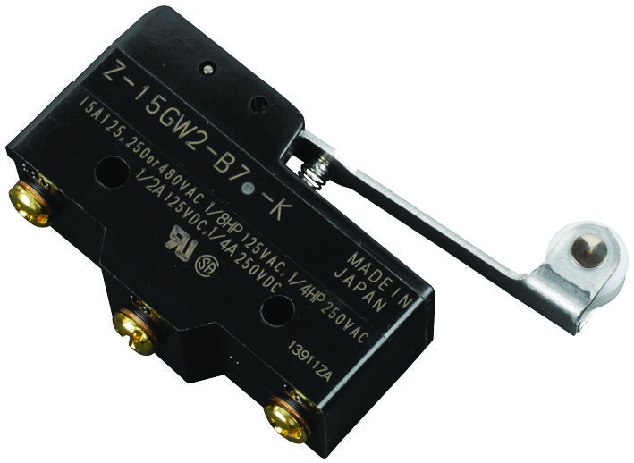 Z-15GW2-B7-K - Omron Industrial Automation - MICROSWITCH, ROLLER LEVER, SPDT 15A 250V