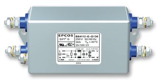 B84112G0000G136 EPCOS, Power Line Filter, Chassis, General Purpose ...