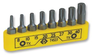 T4523 CK TOOLS, Bit Set, Torx, 30 mm | element14 Australia